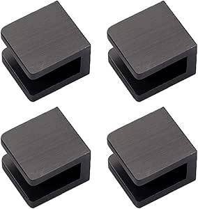 Shower Glass Clamp, No-drill-on-glass Fixed Panel Shower Door Clip ...