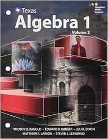HMH Algebra 1 Texas: Interactive Student Edition Volume 2 2016 ...