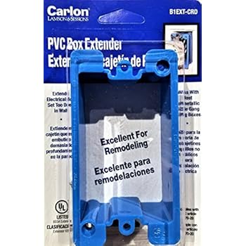 Carlon Electrical Box Extender PVC, Single Gang, 1-Pack - - Amazon.com