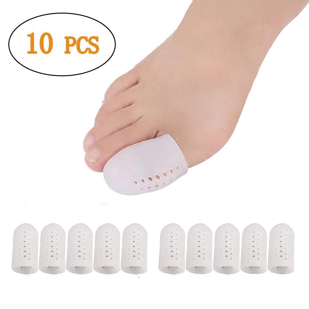 Big Toe Protector, 10PCS Breathable Gel Toe Cap Silicone Toe Cover ...
