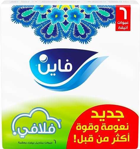سعر Fine Fluffy facial tissue 500 sheets x 3 layers, pack of 6 ...
