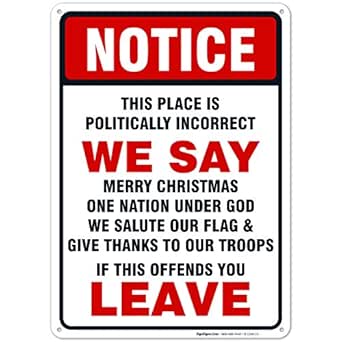 Amazon.com: Patriotic Signs, Politically Incorrect Sign, 10x14 Rust ...