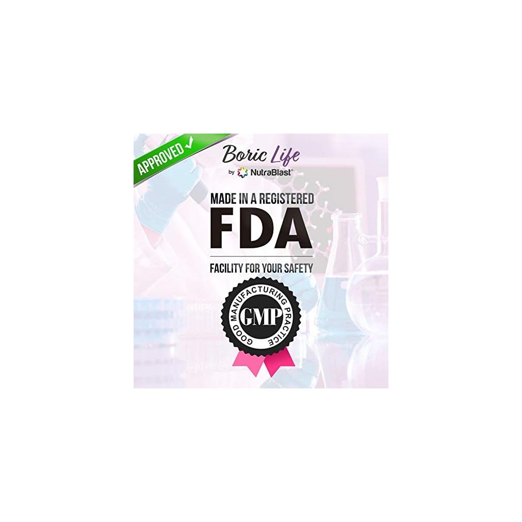 NutraBlast Boric Acid Vaginal Suppositories - 30 Count, 600mg - 100% ...