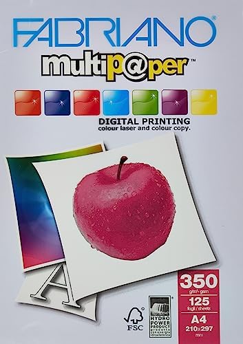 Fabriano 350 gsm A4 Multi-Purpose Craft Printable Paper, White price in ...