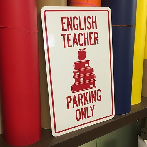 Amazon.com: English Teacher Parking Only Sign: Handmade