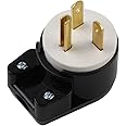USA 3-Prong Male AC Plug, Right Angle ETL Nema 5-20P 3 Pole DIY ...