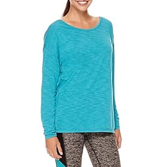Xersion Studio Long-Sleeve Cross-Back Tee Size XL Tile Blue at Amazon ...
