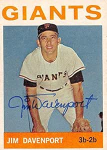 Jim Davenport autographed baseball card (San Francisco Giants, 67) 1964 ...