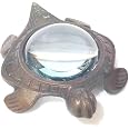 Amazon.com: Ganga Nautical Black Antique Brass Turtle Magnifying Glass ...