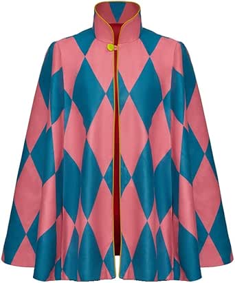 Amazon.com: Howl's Moving Castle Cosplay Costume Cape Howl Cloak (Pink ...