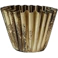 Amazon.com: Creative Co-Op Pleated Metal Vase, Antique Brass Finish ...