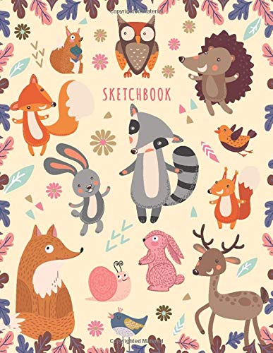 Amazon.com: Sketchbook: Sketchbook for Girls: Cute Cartoon Forest ...