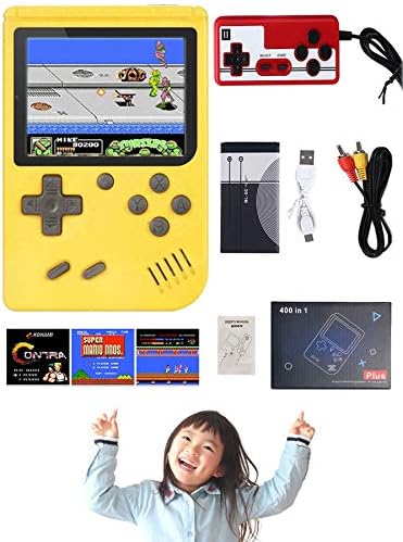 Single or Two Player) 400 in 1 Mini Handheld Game Console – Retro Mini ...