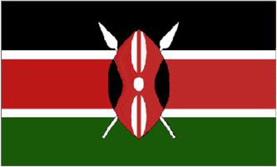 Bandera de la República de Kenia (1,5 x 0,9 m): Amazon.es: Hogar