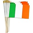 Amazon.com : QQSD Ireland Small Flag Irish Stick Mini Hand Held Flags ...