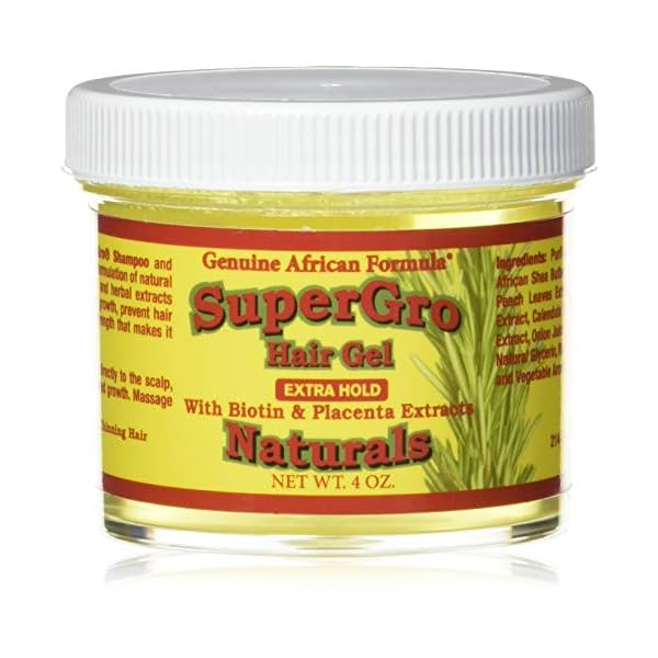 SuperGro Hair Gel with Extra Hold - For Braiding, Locking, Instant Edge ...