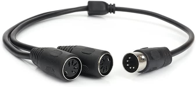 Amazon.com: TISINO MIDI Splitter Cable, 5 Pin DIN Male to Dual DIN ...