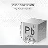 Lead Cube - Metal Element Cubes - Laser Engraved Density Cube Set for a ...