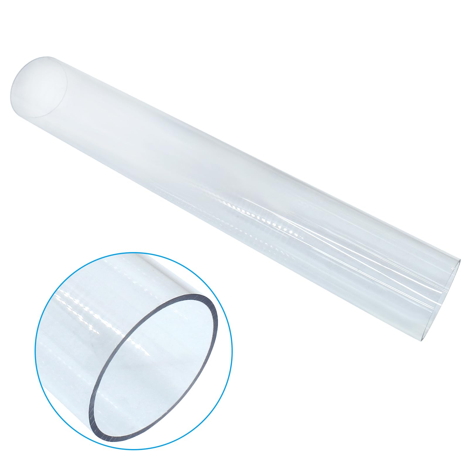 Piutouyar Round Clear Rigid Tubing Pipe,1.81 Inch (46 Mm) ID X 2 Inch ...