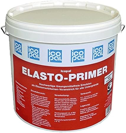 Icopal ELASTO-PRIMER Bitumen-Voranstrich 30 Ltr./Eimer, lösungsmittelfrei (SDB*): Amazon.de ...