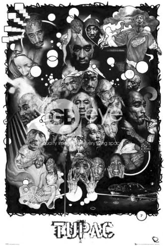Amazon.de: 2 Pac Tupac Shakur 2 PAC Collage Große Musik Poster 61 x 91 ...