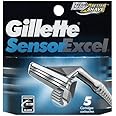 Amazon.com: Gillette SensorExcel Cartridges, 5 cartridges, Mens Razors ...