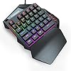 MageGee One-Handed RGB Mechanical Gaming Keyboard, 35 Keys Rainbow ...