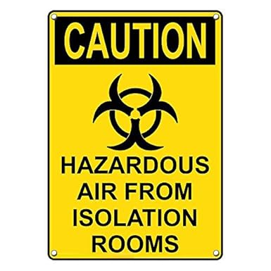 Weatherproof Plastic Vertical OSHA Caution Hazardous Air from Isolation ...