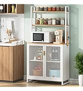 Amazon.com: Tribesigns Kitchen Bakers Rack with Hutch, 5 Tier Kitchen ...
