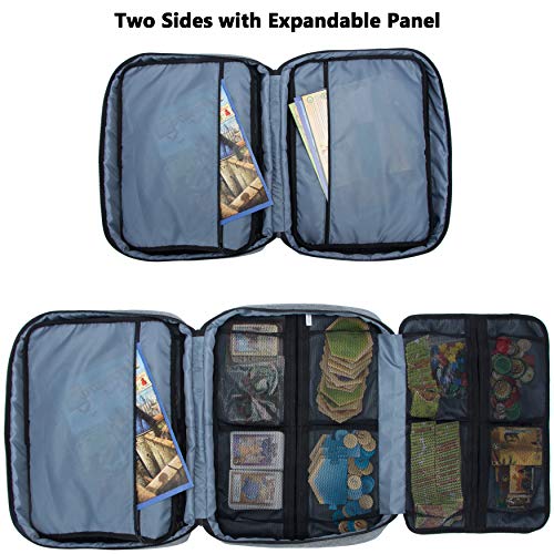 KISLANE Board Game Carrying Case with 18 pockets for Board Games ...