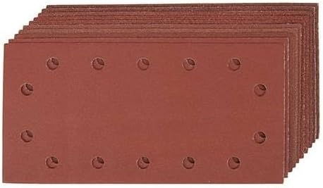 Silverline 538991 Hook and Loop Sheets Punched, Set of 10 - BigaMart