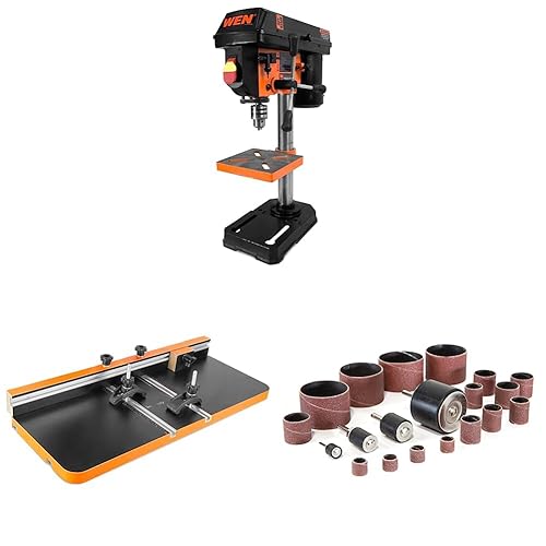 WEN 4208T 2.3-Amp 8-Inch 5-Speed Cast Iron Benchtop Drill Press & 24-by ...