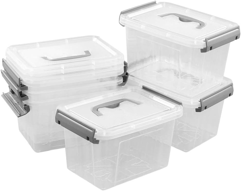 Amazon.com - Waikhomes 3L Plastic Storage Containers Set of 6, Latching ...