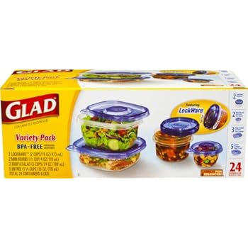 Amazon.com: GladWare Food Storage Containers Variety Pack, 24 Count ...