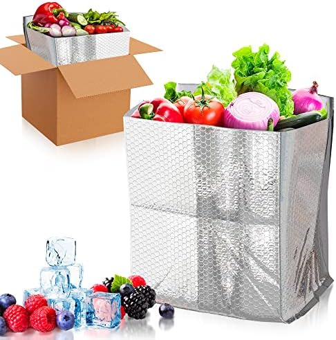 ABC Foil Insulated Box Liners 8 x 8 x 8 Inch, Pack of 5 Silver ...