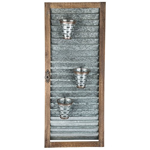 Amazon.com: HL Galvanized Metal Shutter Wall Decor: Home & Kitchen