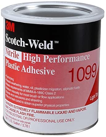 3M 1099 Nitrile High Performance Plastic Adhesive, Light Tan 1 Gallon ...