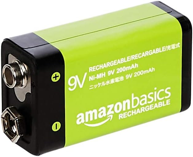 Amazon Basics 9V Cell Rechargeable Batteries 200mAh Ni-MH, 4-Pack ...