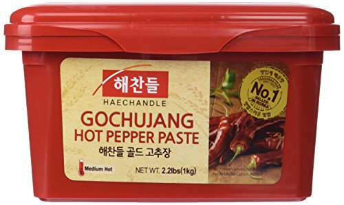 Haechandle Gochujang Hot Pepper Paste 2.2 lb (1 kg) Value Size Tub Food, Beverages Tobacco Food ...