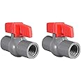 Amazon.com: uxcell PVC Ball Valve Supply Pipe Knob Threaded Ends 1/2 ...