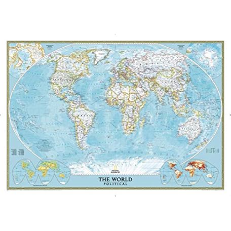 Mua National Geographic World Wall Map - Classic - Laminated (43.5 x 30 ...