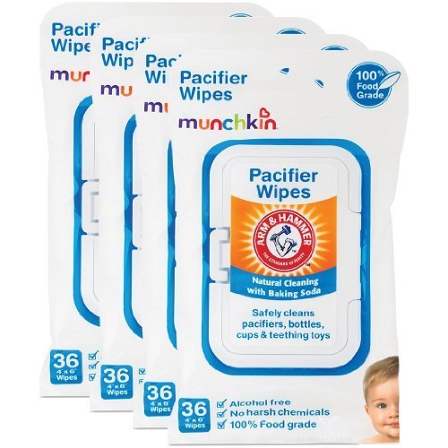 Munchkin Arm & Hammer Pacifier Wipes (4 Packs of 36 wipes each) in ...