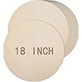 Amazon.com: 18 Pack 18 Inch Round Wood Circles for Crafts Blank Round ...