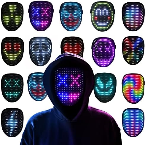 سعر Ompusos Led Mask, Light Up Mask with Gesture Sensing, LED Lighted ...