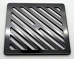 170mm 17cm Square solid metal steel Gully Grid Black Heavy Duty Drain ...