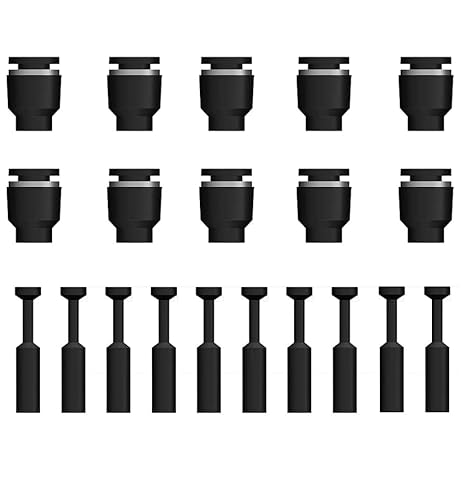 20 pcs 3/8 inch Pneumatic Cap Style Plug Fitting,Push-to-Connect ...