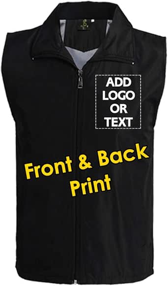 Custom Work Vest Design Your Own Add Logo or Text Printing for Women ...