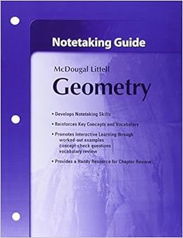 Amazon.com: Notetaking Guide Geometry: 9780618736928: MCDOUGAL LITTEL ...