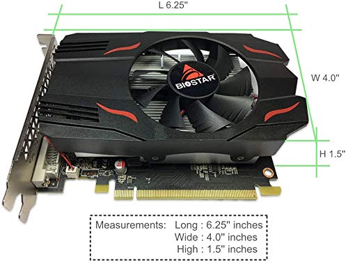 Biostar Radeon RX 550 4GB GDDR5 128-Bit DirectX 12 PCI Express 3.0 DVI ...
