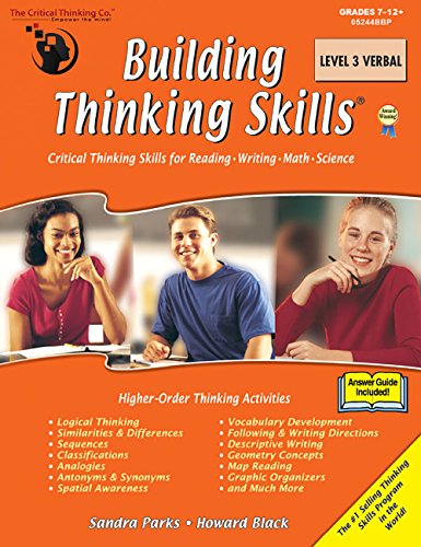 Building Thinking Skills Level 3 Verbal Workbook - Critical Thinking ...